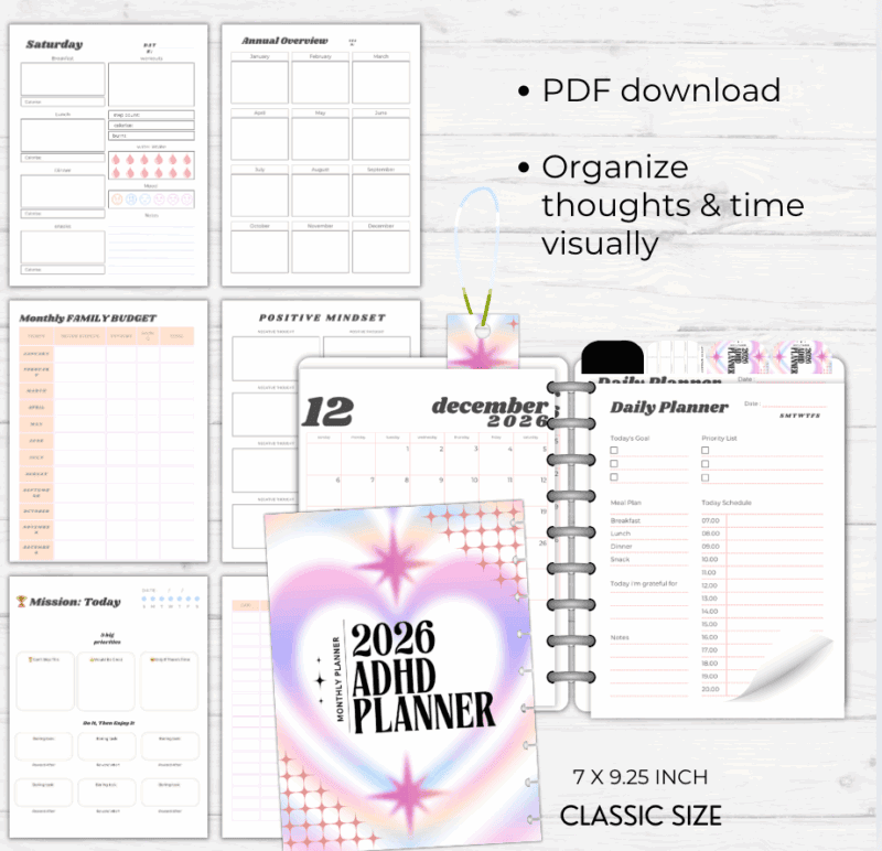 ADHD Digital Planner | Focus & Productivity Organizer for ...