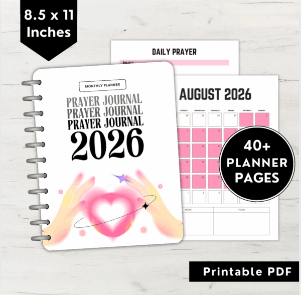 Printable Prayer Journal PDF | Faith Planner with Bible Study Pages ...